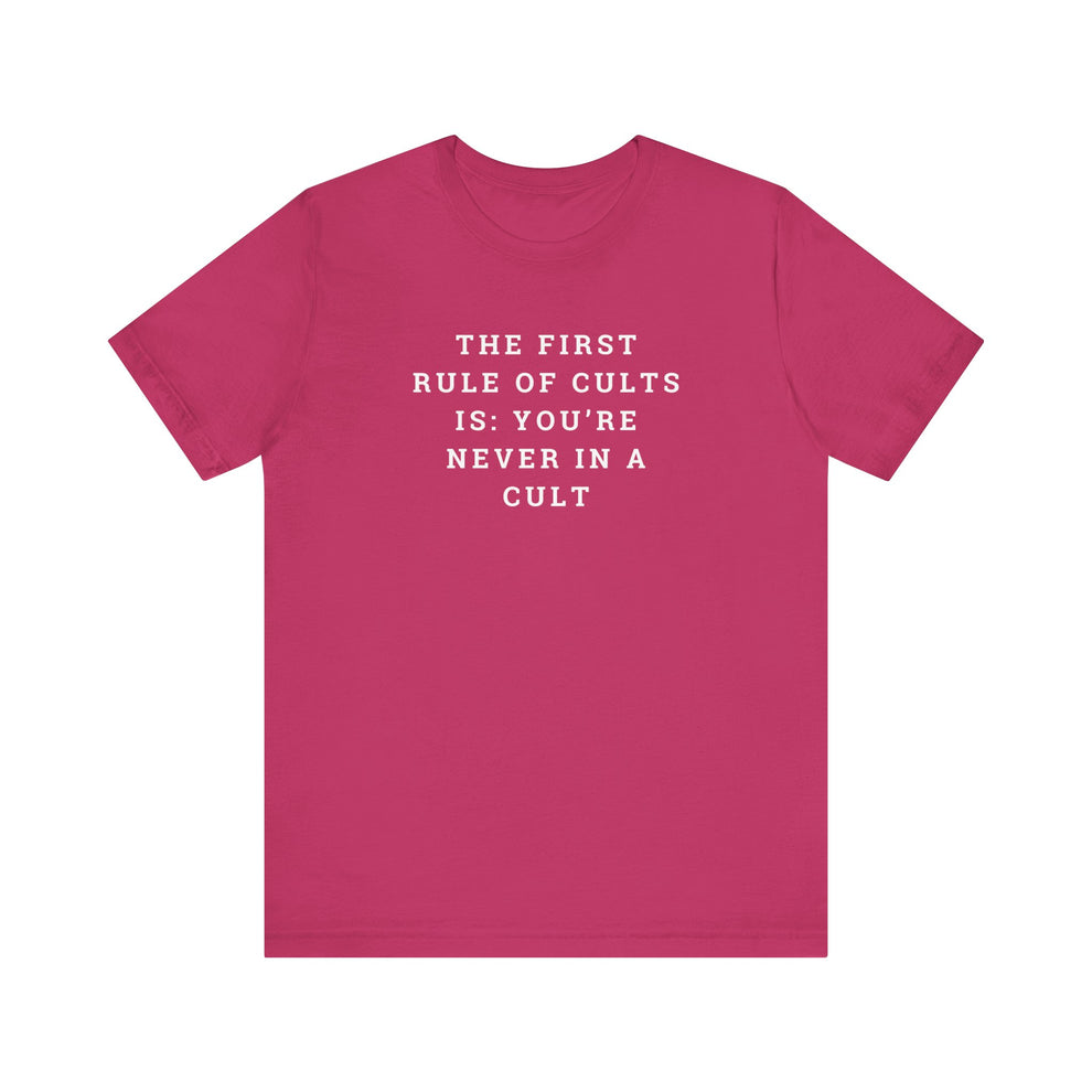 The First Rule of Cults is: You're Never In a Cult Unisex Jersey Short ...